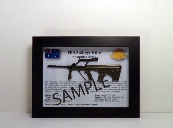 F88 AuSteyr Rifle | Australian Army | Framed for Display