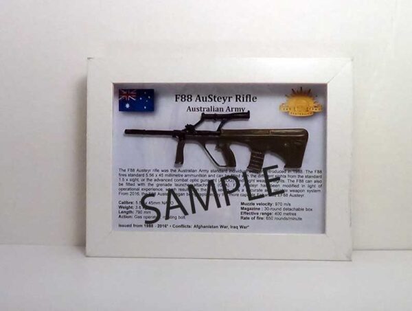 F88 AuSteyr Rifle | Australian Army | Framed for Display