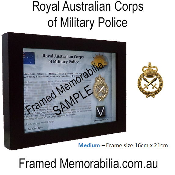 Royal Australian Corps of Military Police - Framed Display
