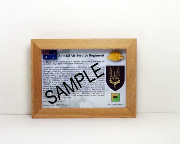 Special Air Service Regiment – Australian Army Badge Framed