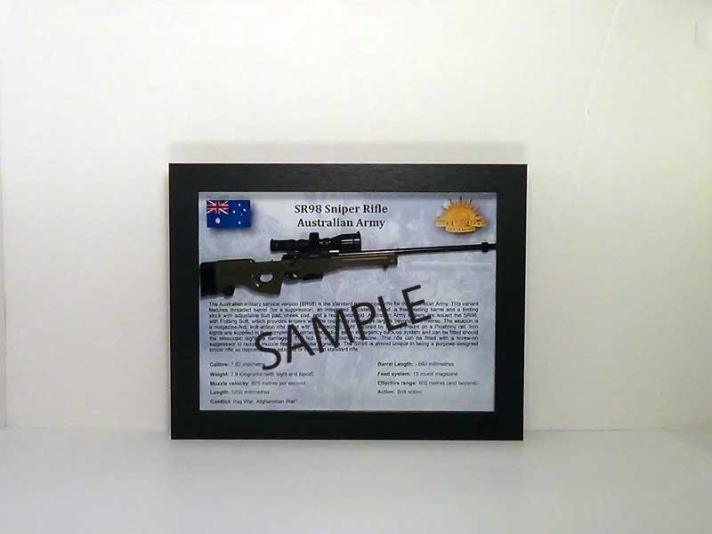 SR98 Sniper Rifle | Australian Army |Framed for Display