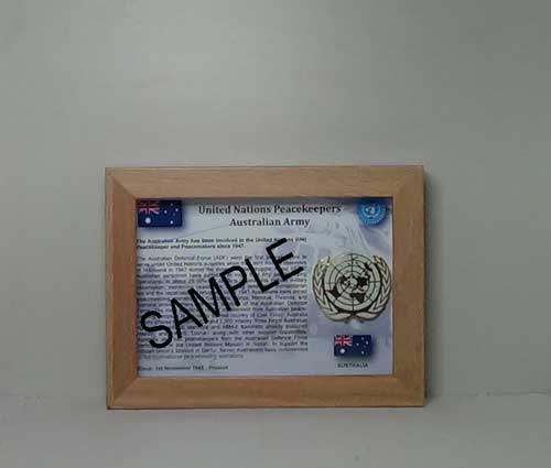 United Nations Peacekeepers, Australian Army | Framed Memorabilia