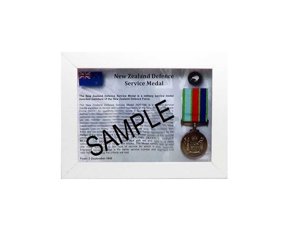New Zealand Defence Service Medal Framed for Display