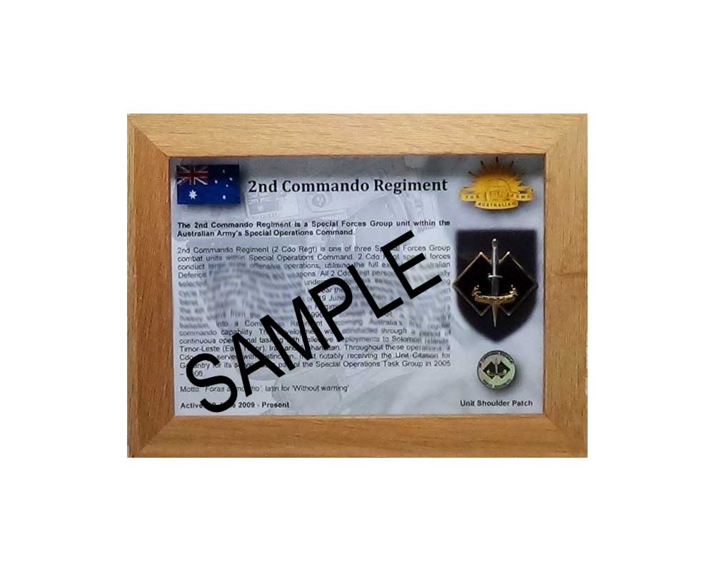 2nd Commando Regiment - Framed Memorabilia & Militaria